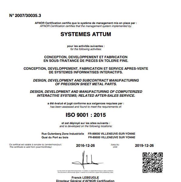 Société - systemes attum